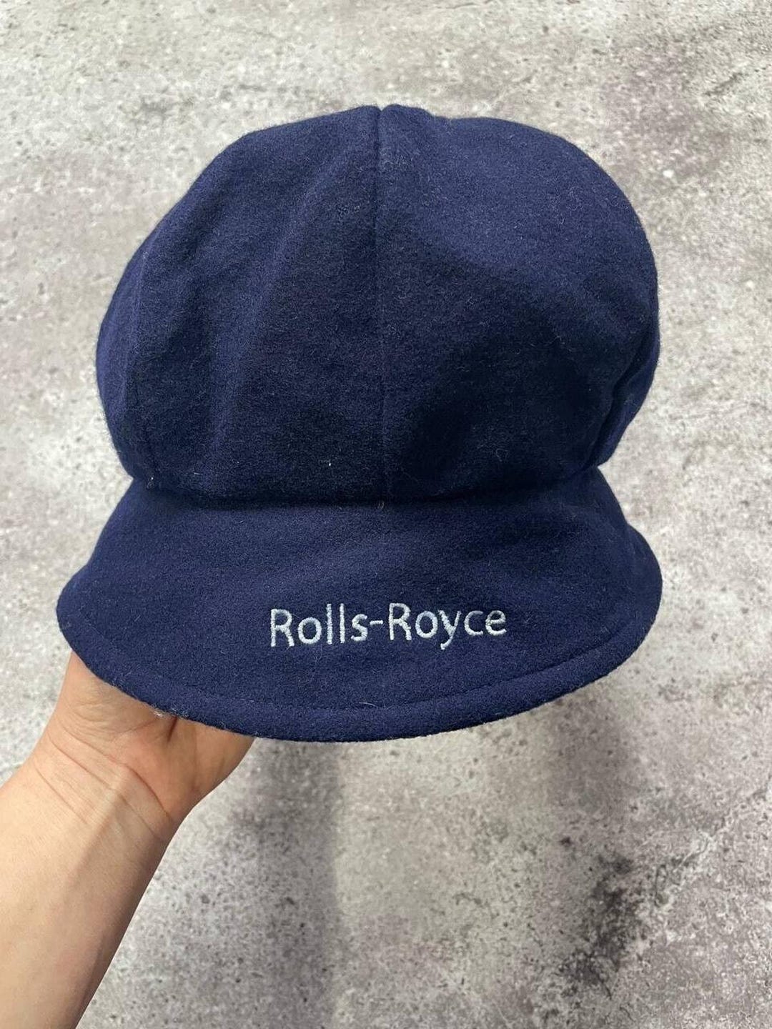 Vintage Rolls-royce Wool Hat Navy Blue Classic Design One Size Fits All ...