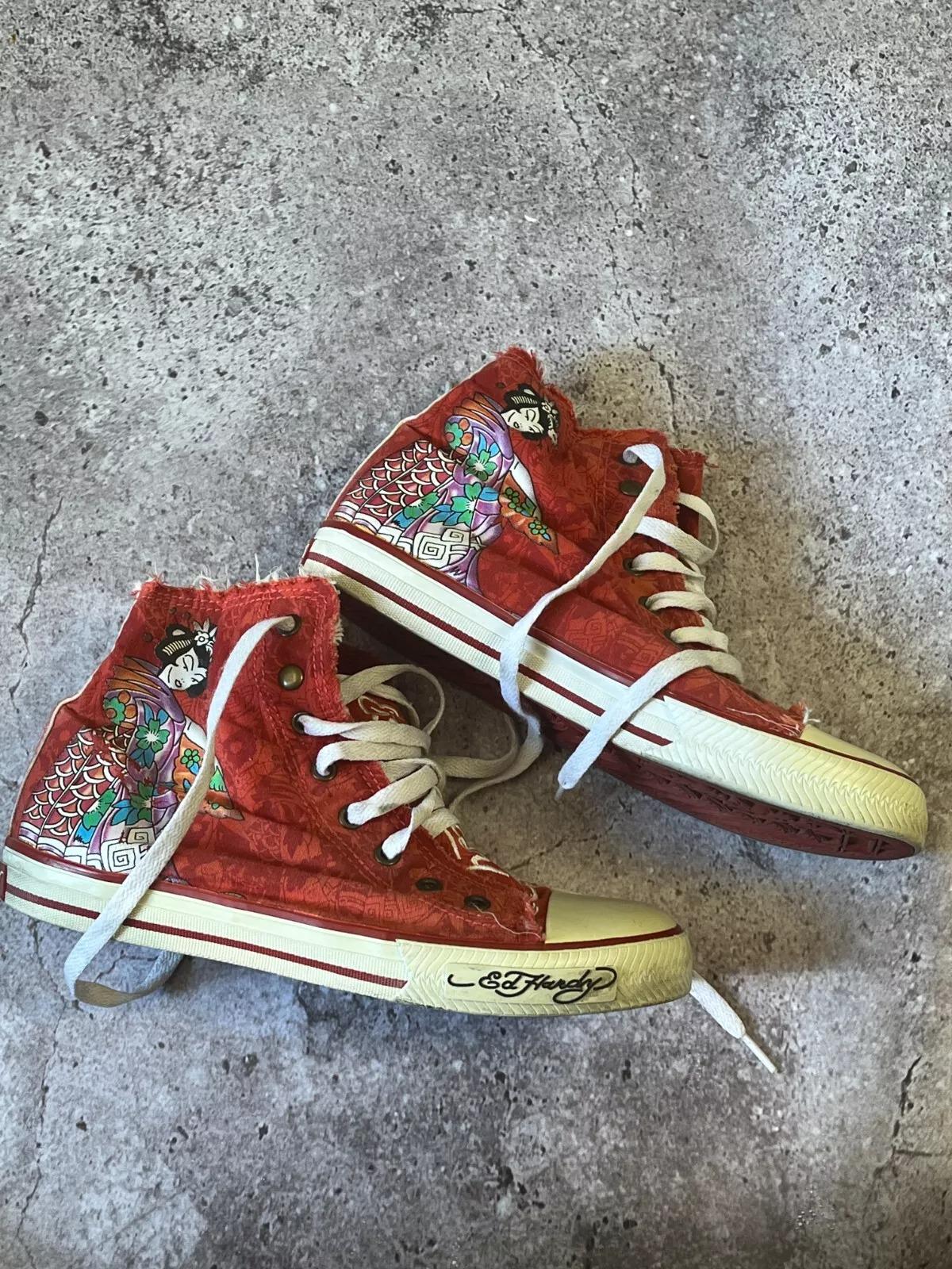 Vintage Ed Hardy Rare Sneakers - Etsy