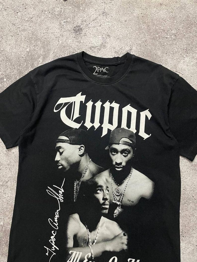 Vintage 2pac All Eyez on Me Graphic Hip Hop Rap Tee Small Black T-shirt ...