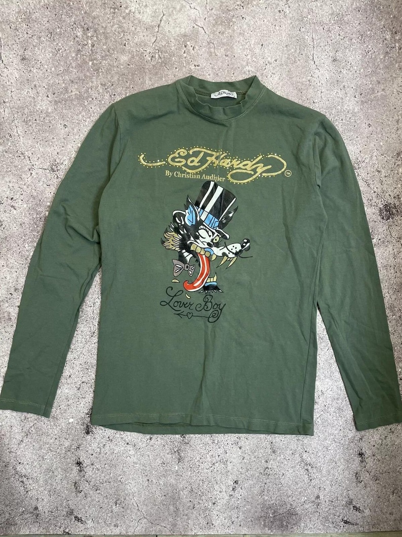 Vintage Ed Hardy Long Sleeve by Christian Audigier With Iconic Graphic ...