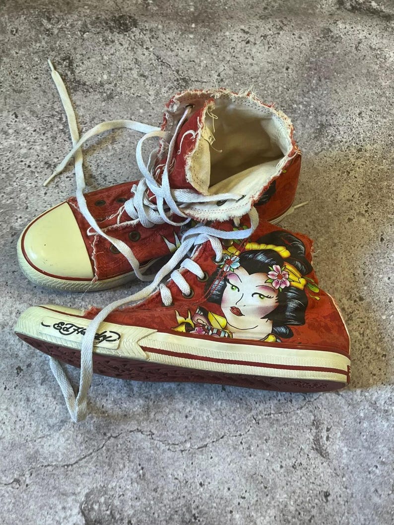 Vintage Ed Hardy Rare Sneakers - Etsy