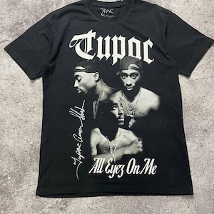 Vintage 2pac All Eyez on Me Graphic Hip Hop Rap Tee Small Black T-shirt ...