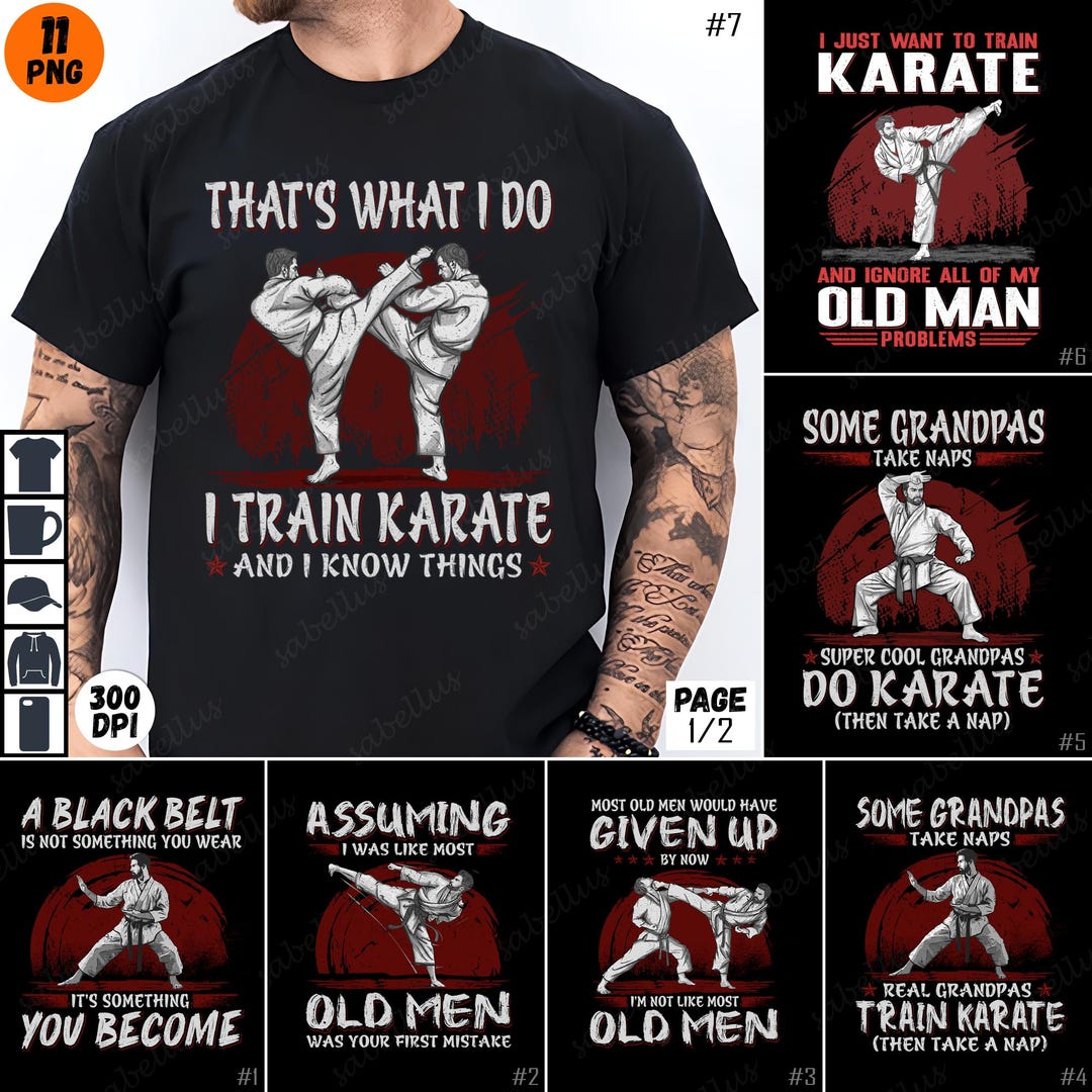 Karate Sublimation PNG, Karate Clipart Bundle, Martial Arts Digital Art ...