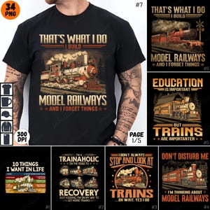 Model Railway PNG, Train Enthusiast Gift, Locomotive T-shirt, Model ...