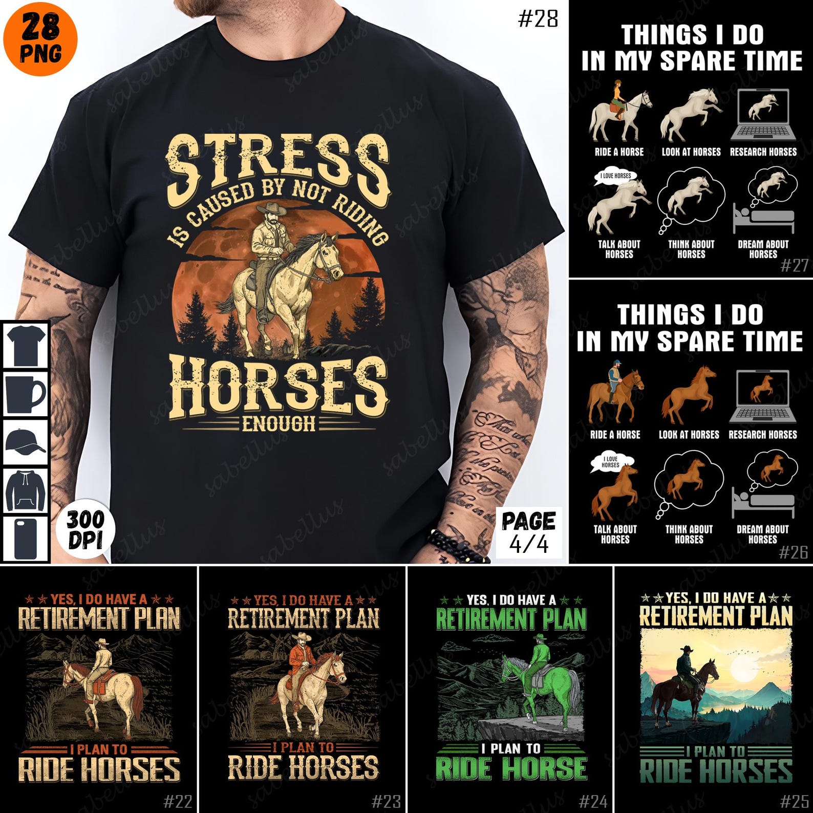 Grandpa Horse Riding PNG, Horse Riding Sublimation Design, Funny ...