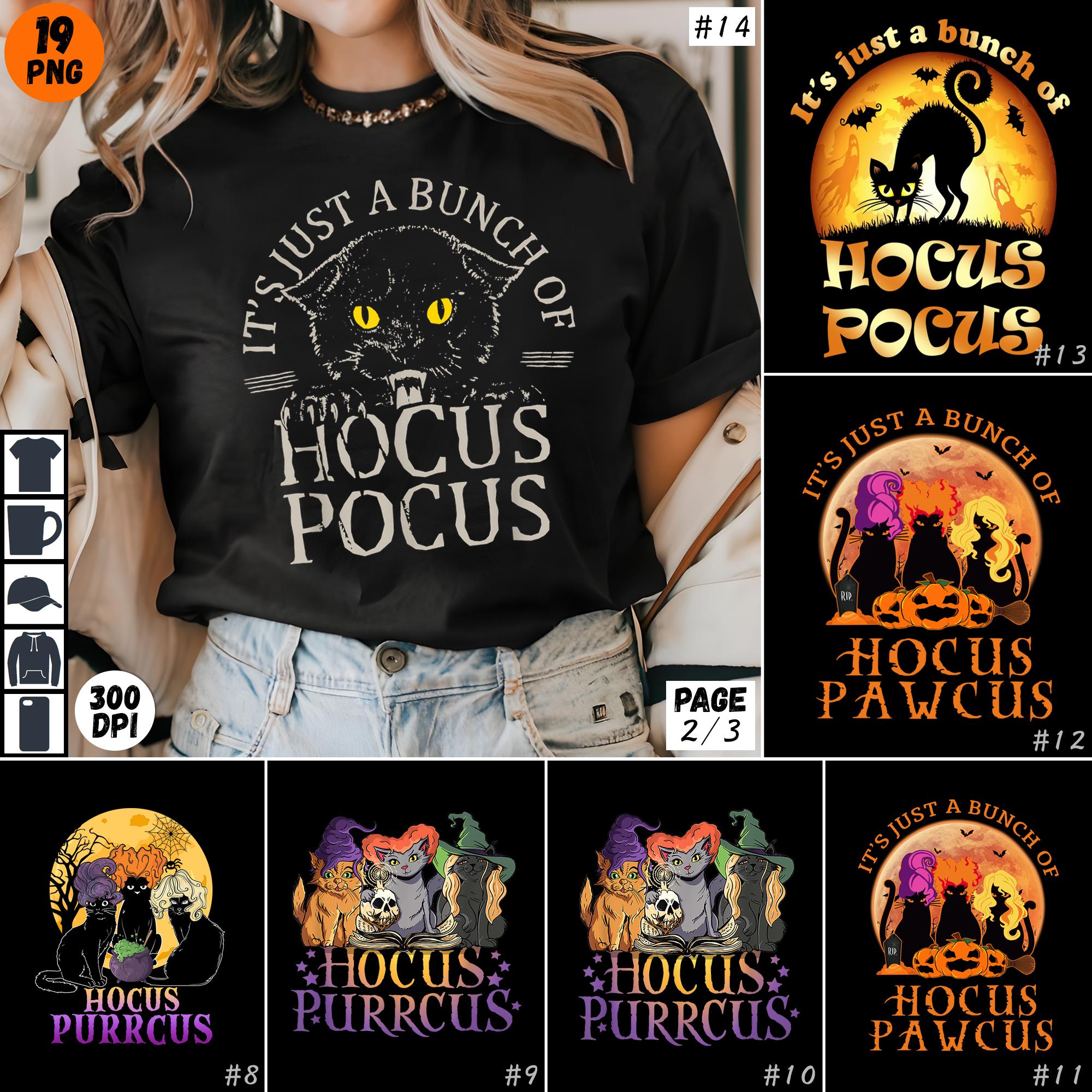 Hocus Pocus PNG Bundle Halloween Cat Black Cat Costume Sublimation ...
