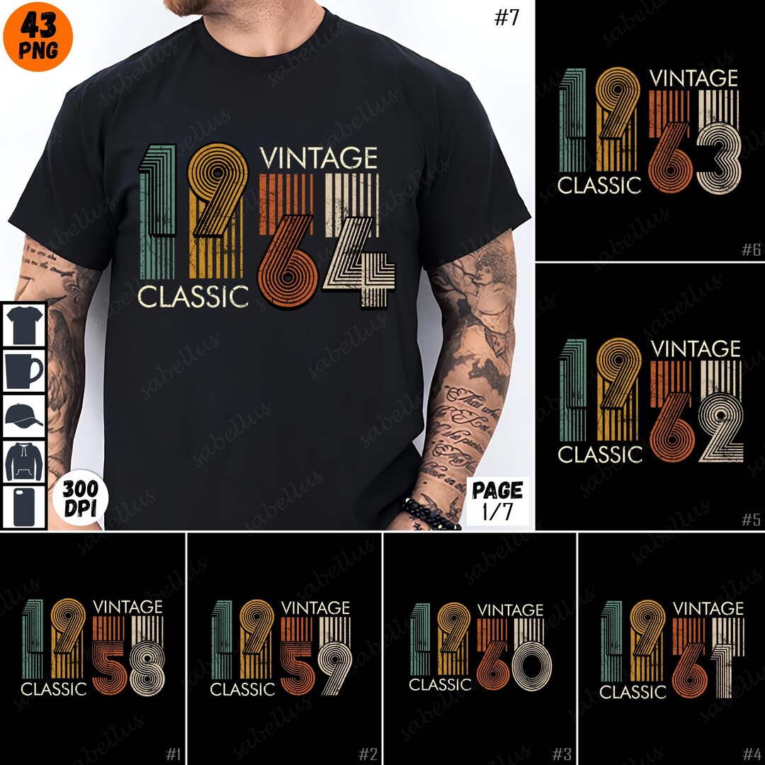Vintage 1985 Classic PNG, Retro 1985 Sublimation Design, 1985 Birthday ...