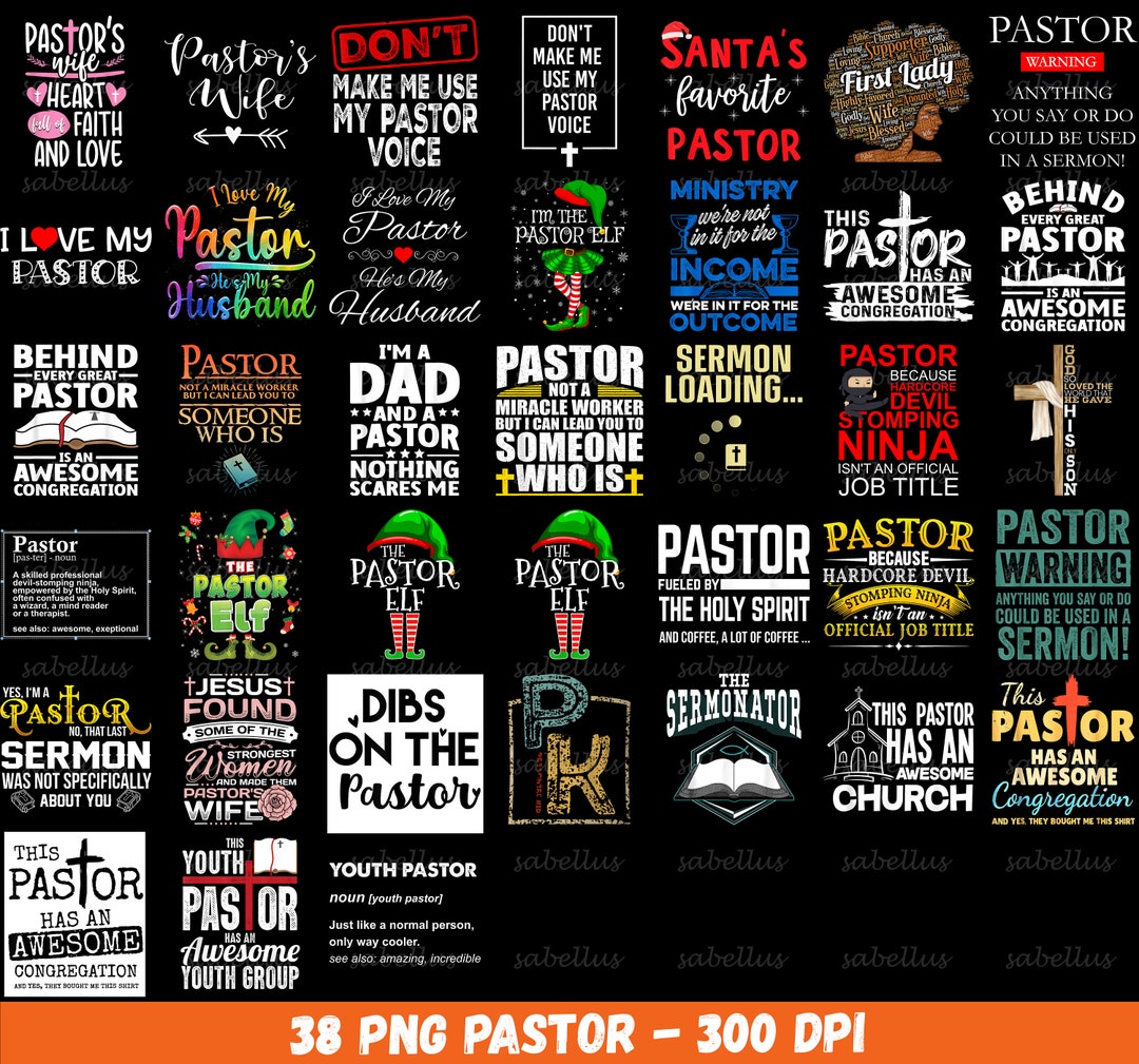 Pastor PNG, Christian Bundle PNG, Religious Png Bundle, Funny Pastor ...