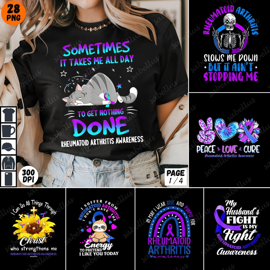 Rheumatoid Arthritis PNG Bundle Christ Husband's Fight Peace Love Cure ...