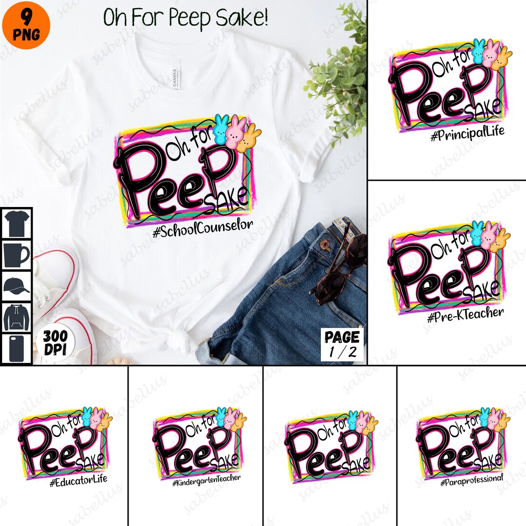 Oh for Peeps Sake PNG Bundle Educator Kindergarten Teacher ...