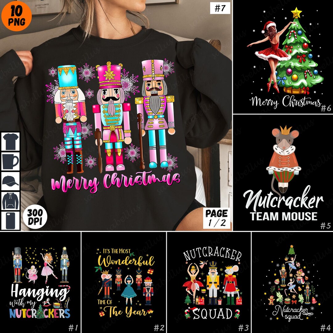 Christmas Nutcracker PNG Bundle, Nutcracker Squad Designs, Merry ...