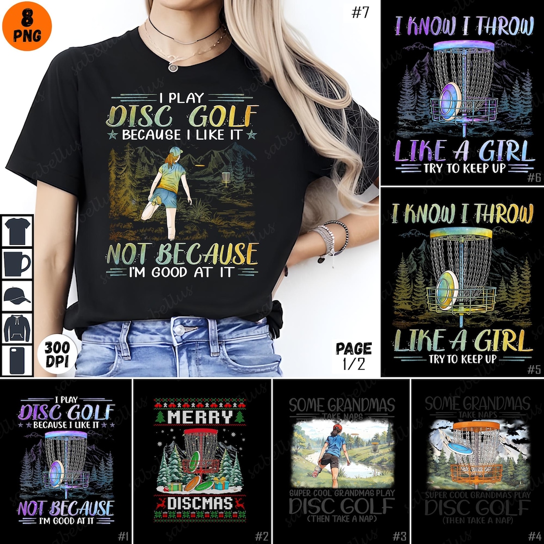 Disc Golf PNG Bundle, Disc Golf Sublimation Design, Disc Golf Clipart ...