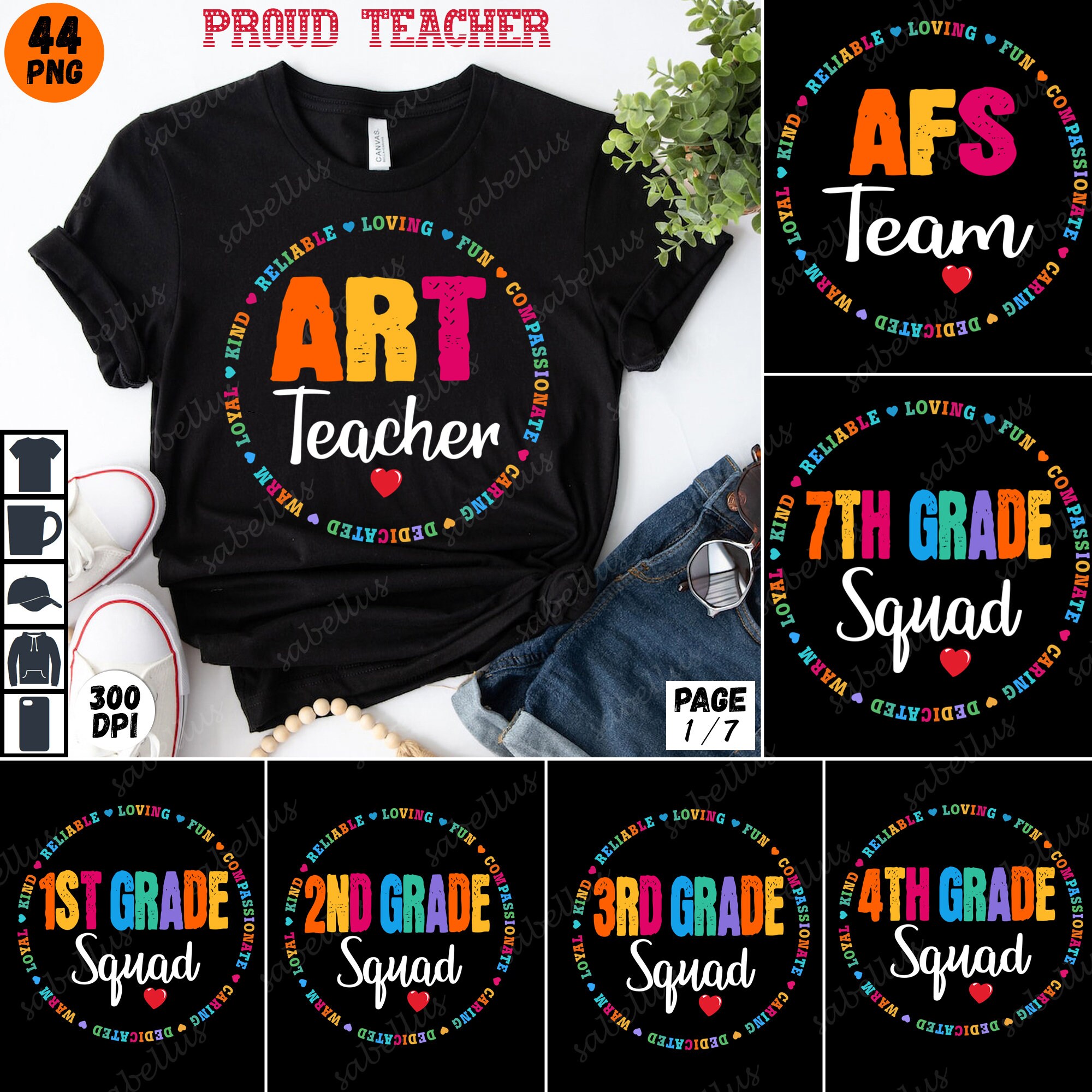 44 PNG Bundle Funny Teacher Quotes 1st-7th Grade, Art, Computer Science ...