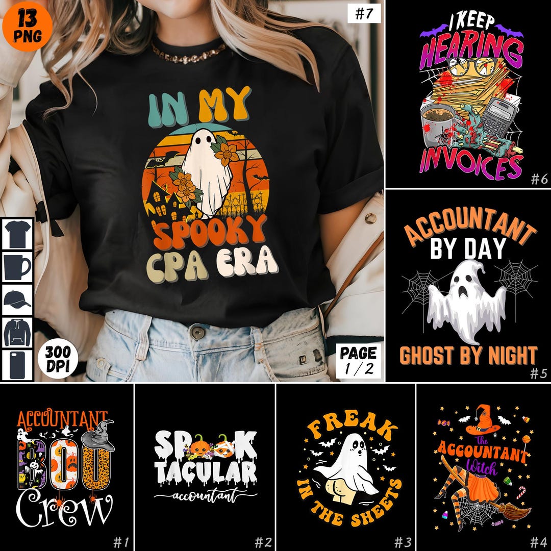 Accountant Boo Crew PNG Bundle Spooky Halloween Costume Funny ...