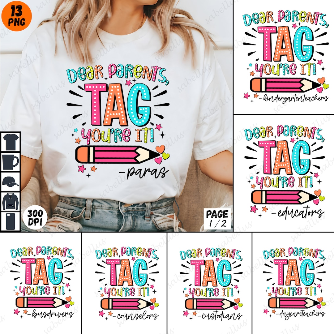 13 PNG Dear Parents Tag You're It, Pencil Teacher Png, Summer Vacation ...