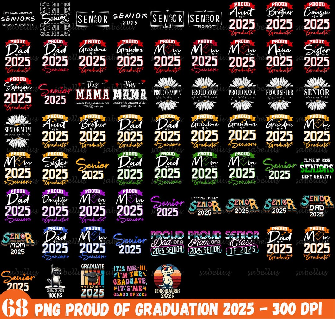 Proud Graduate 2025 PNG, Graduation 2025 PNG Bundle, Proud Family of ...
