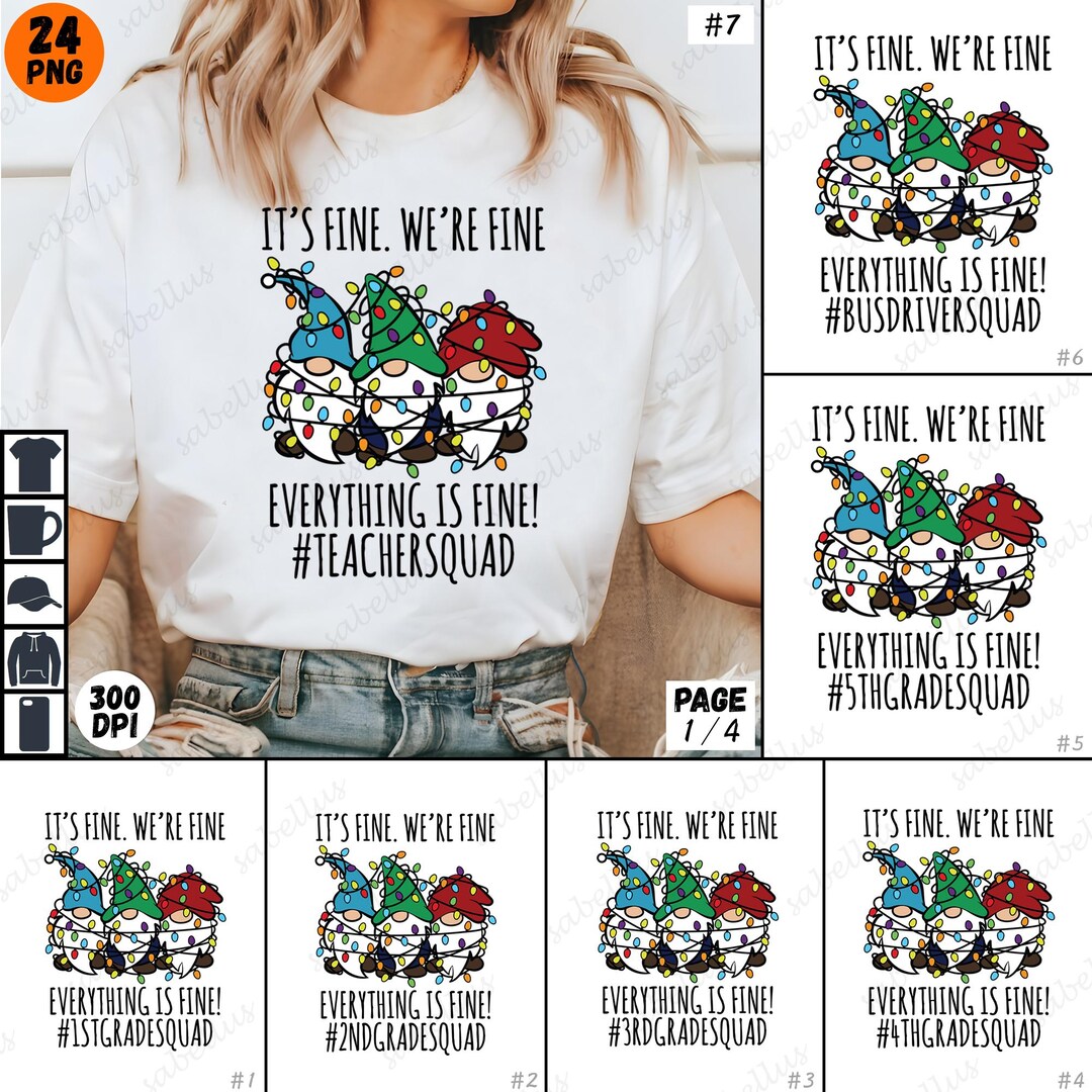 Christmas Gnome PNG, Teacher Squad Sublimation, Holiday Gnome Clipart ...