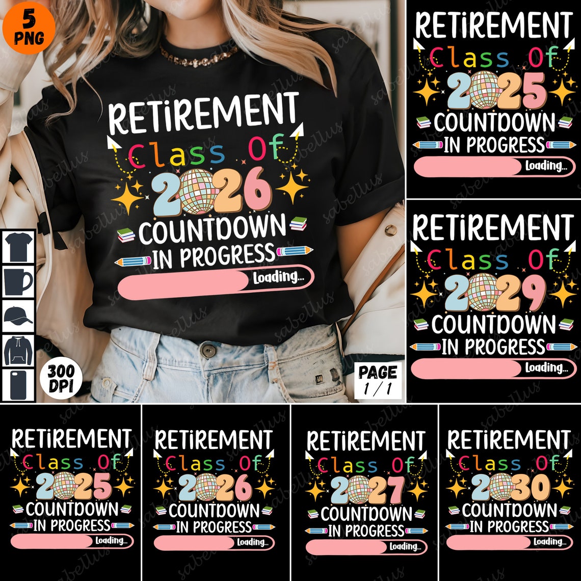 5 PNG Retirement Class of 2024 Countdown in Progress Teacher Png ...