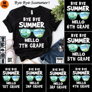 Bye Bye Summer Teacher Png, Happy Last Day of School Png Sublimation ...