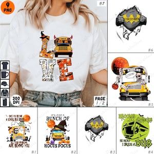 Halloween Bus Driver PNG Bundle Bus Driver Style Scary Costume Funny ...