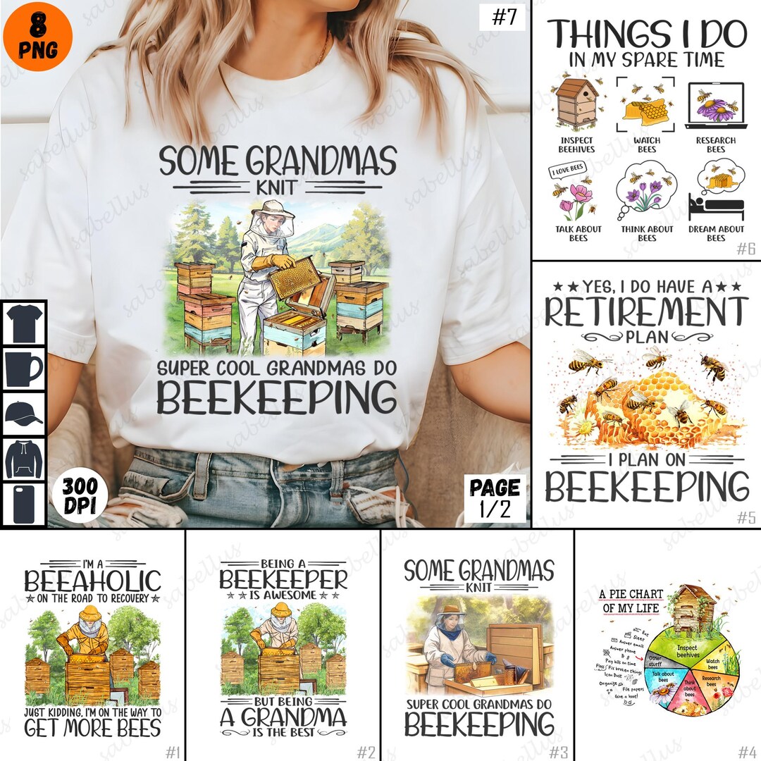 Beekeeping PNG, Beekeeper Sublimation, Retro Bee Lover PNG, Grandma ...