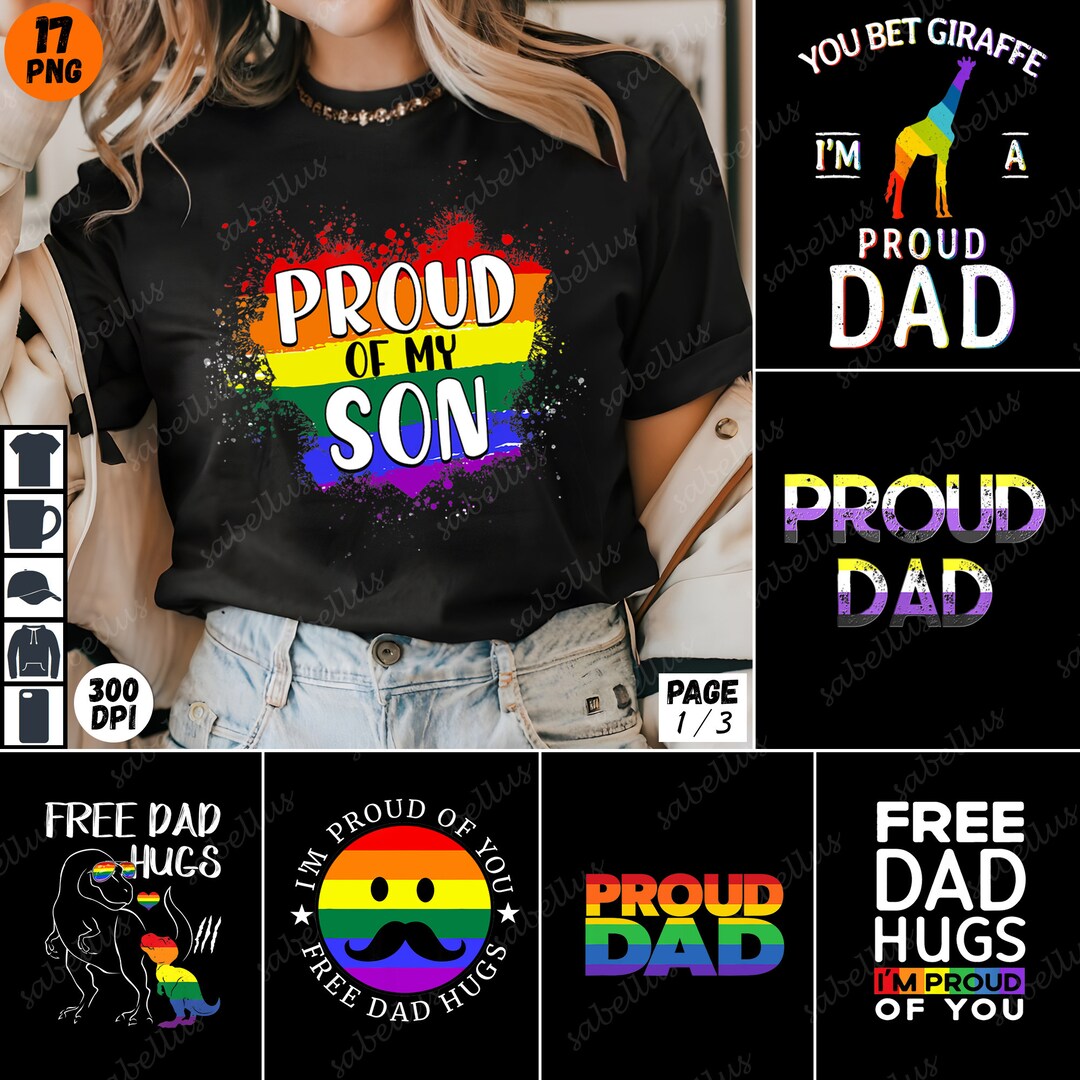 17 PNG Proud LGBTQ Dad Bundle, LGBT Png, Pride Png, Gay Pride Png, Lgbt ...