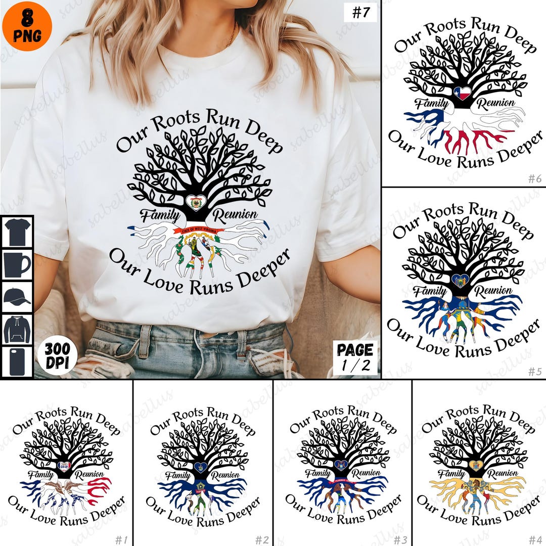 Family Reunion PNG Bundle, Roots Run Deep Sublimation Design, Family ...