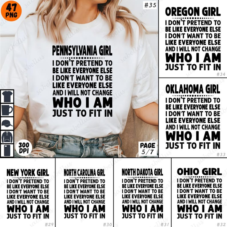 Delaware Girl PNG Bundle, State Girl Quote Sublimation, State Pride ...