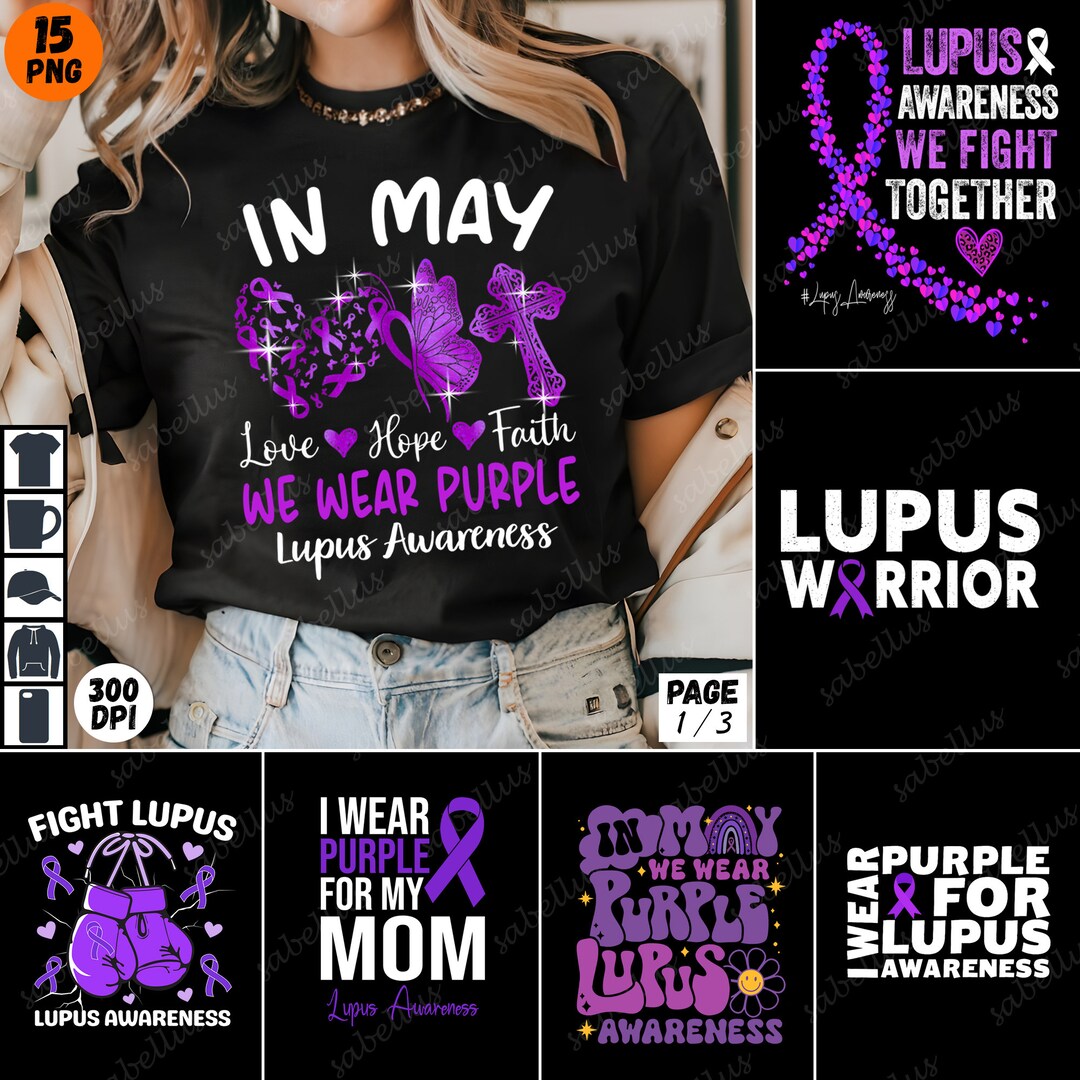Lupus Awareness PNG Bundle, Awareness Clipart Set, Digital Download for ...