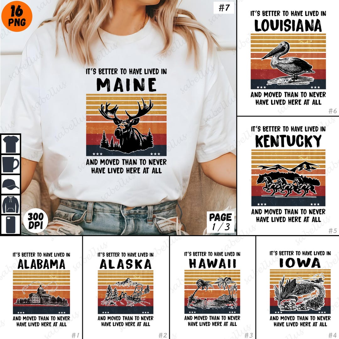 Retro State Pride PNG, Vintage State Sublimation, Digital Download ...