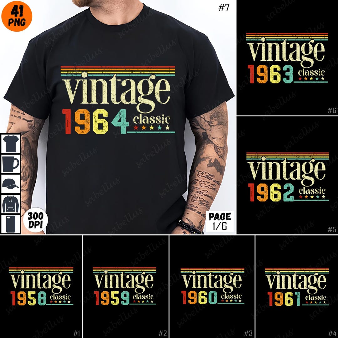 Vintage 1990 PNG Bundle, Retro 1990s Sublimation Design, 1990 Birthday ...