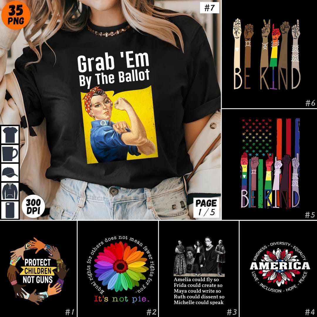 Feminism PNG Bundle, Equality Sublimation Designs, Protect Children Not ...