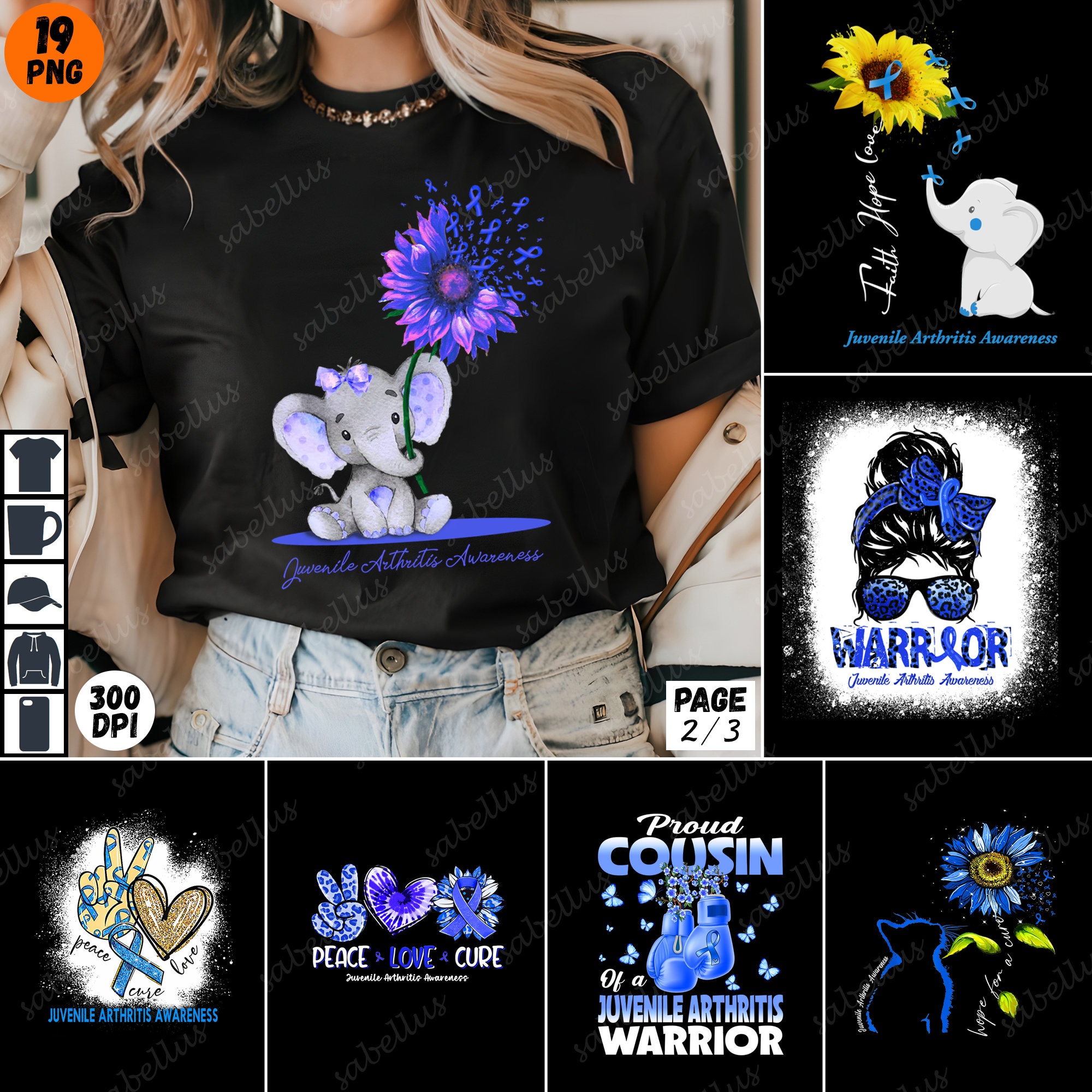 Juvenile Arthritis Awareness PNG Bundle, Arthritis Clipart Set, Digital ...