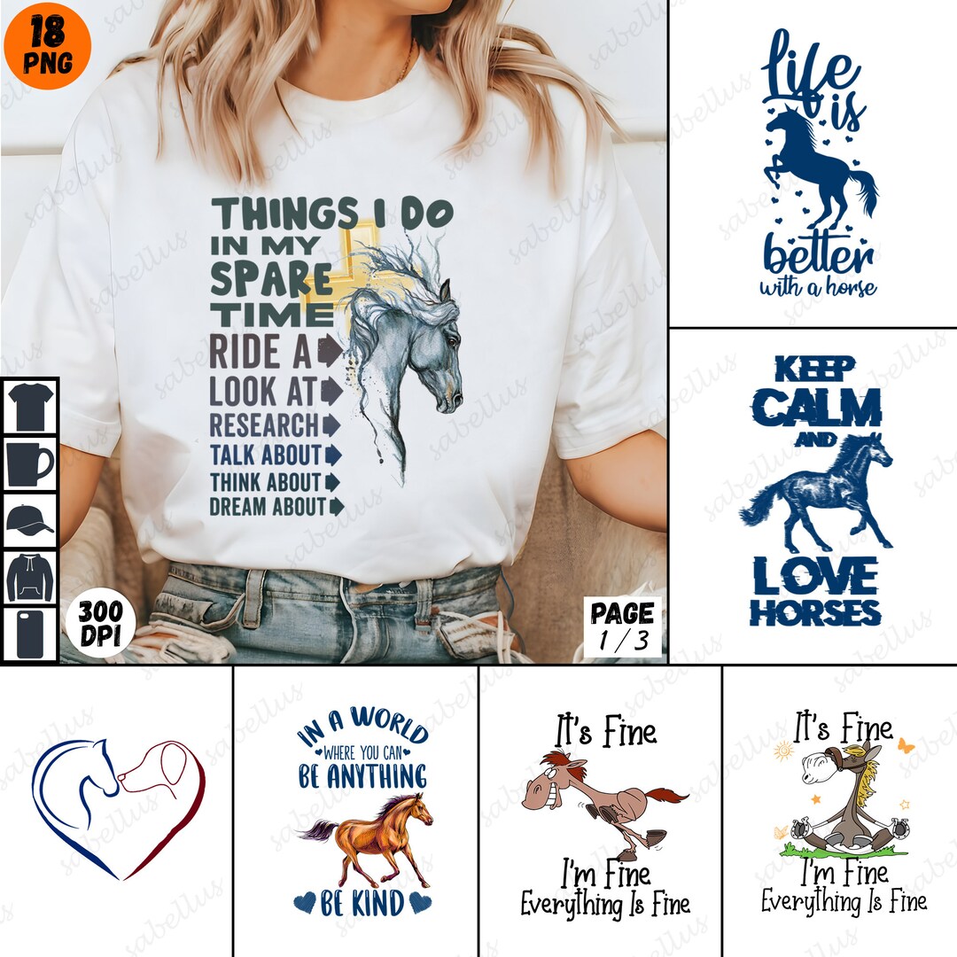 Easily Distracted by Horse and Dog PNG Bundle, Horse - Keep Calm, Horse ...