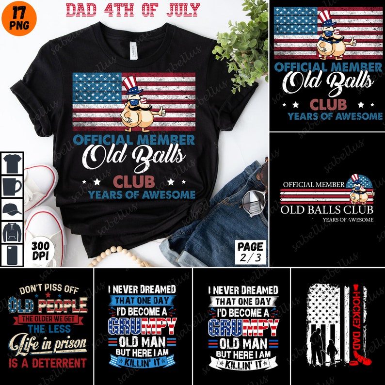17 PNG Bundle Funny and Patriotic Dad Gifts - Independence Day, 4th of ...