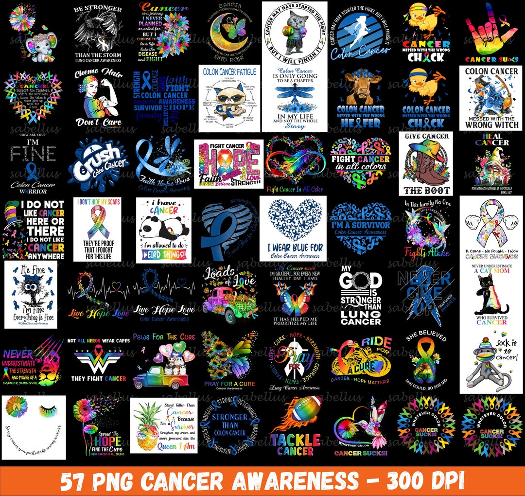 Cancer Awareness Png Bundle, Breast Cancer Png, Cancer Png, Cancer ...