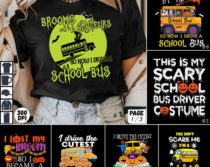 Halloween Bus Driver PNG, Spooky School Bus Clipart, Pumpkin Head Bus ...