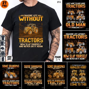 Grandpa Tractor PNG Bundle, Tractor Sublimation Designs, Beer Tractor ...