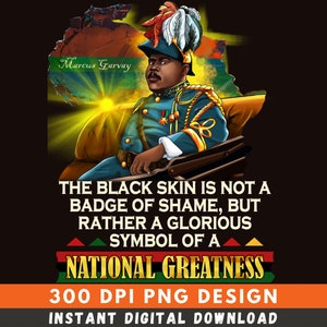 Marcus Garvey: Black Skin Symbol of National Greatness PNG, Marcus ...