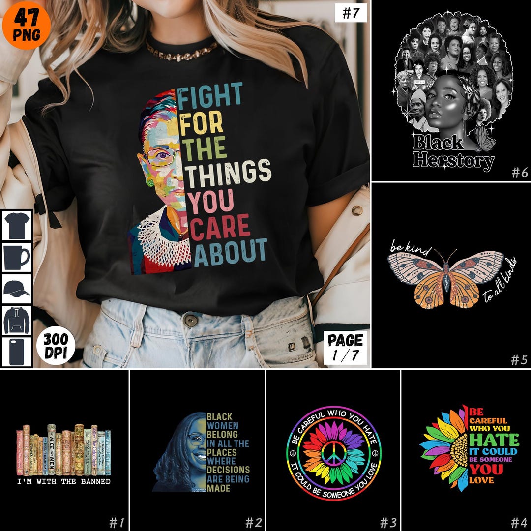 Feminism PNG Bundle, Empowerment Sublimation Designs, Be Kind Art ...