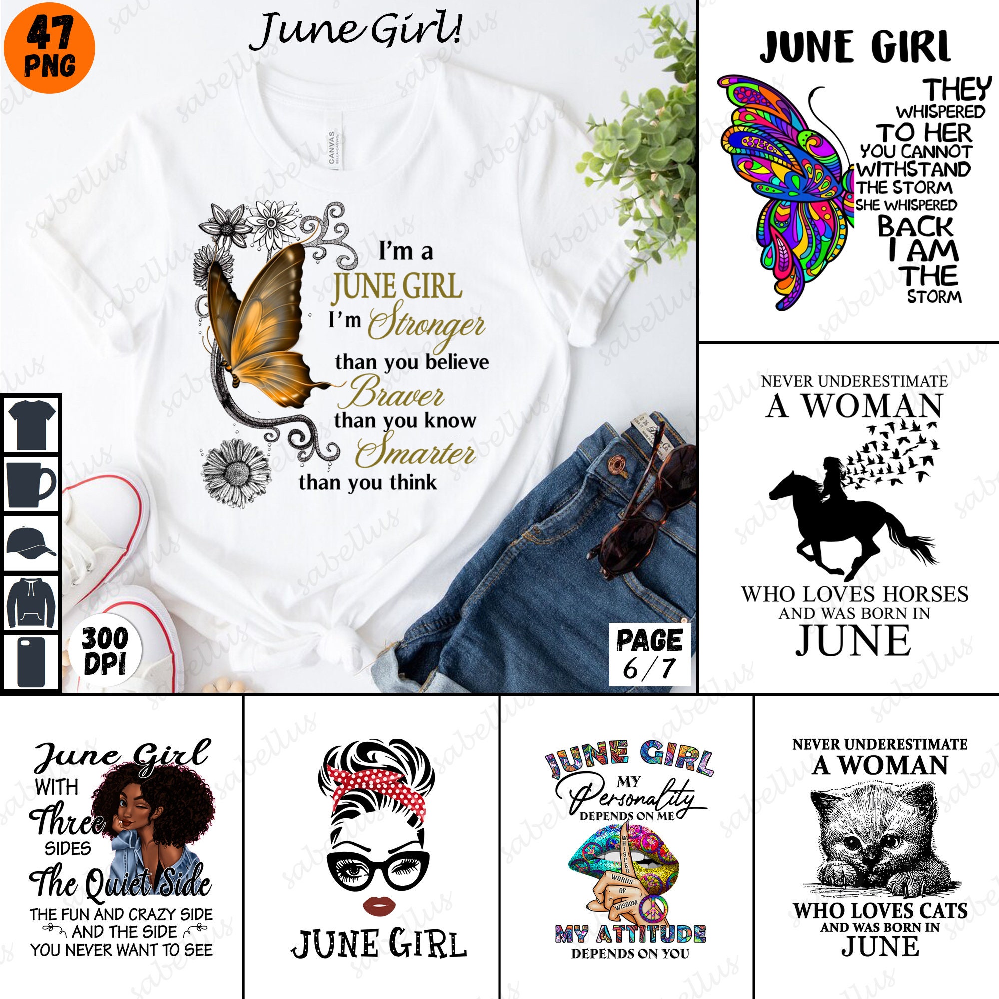 47 PNG Gemini Girl Was Born in June Bundle, June Birthday Queen Png ...