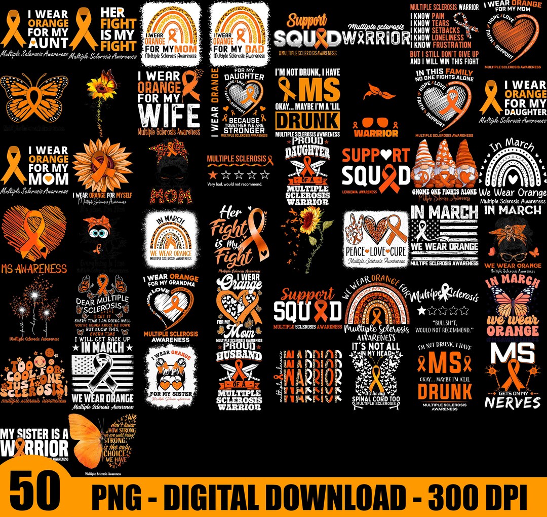 Multiple Sclerosis Awareness Bundle, Multiple Sclerosis Awareness Shirt ...