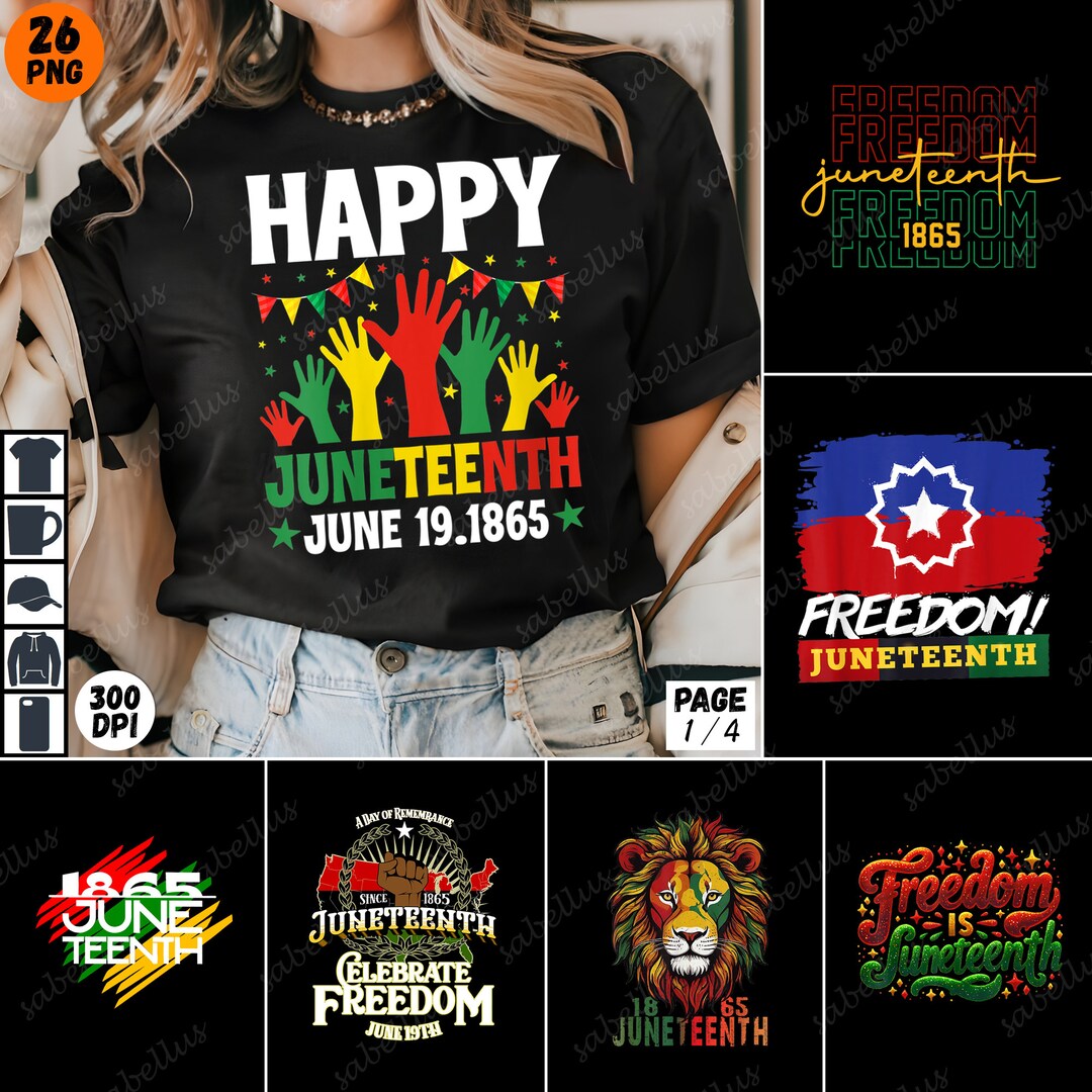 Juneteenth 1865 PNG Bundle, Celebrate Freedom, I Am the Storm ...