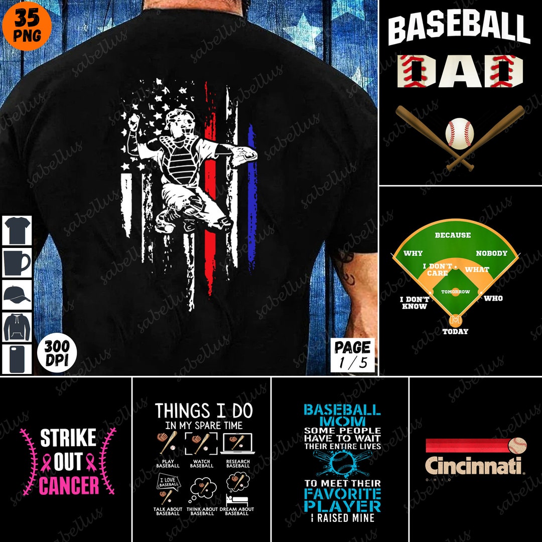 Baseball Player PNG Bundle, Funny Baseball Coach Design, Gift for ...