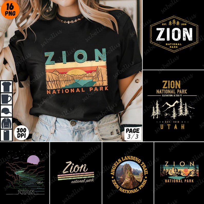 16 PNG Bundle Zion, National Park Png, Utah Png, Outdoors Png, Woodland ...