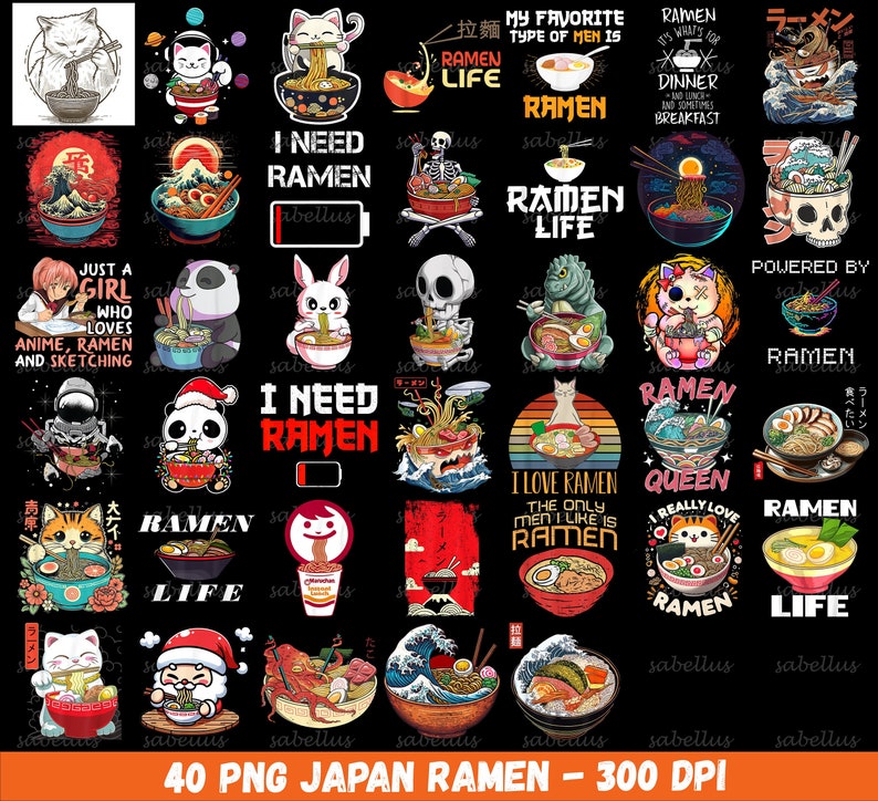 Ramen Png, Ramen Png Bundle, Ramen Png Shirts, Anime Ramen, Ramen Bowl ...