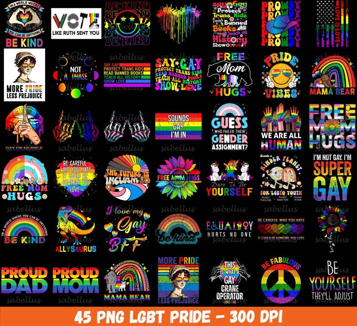 LGBTQ Png Bundle, LGBT Png, Pride Png, Gay Pride Png, Lgbt Quotes Png ...