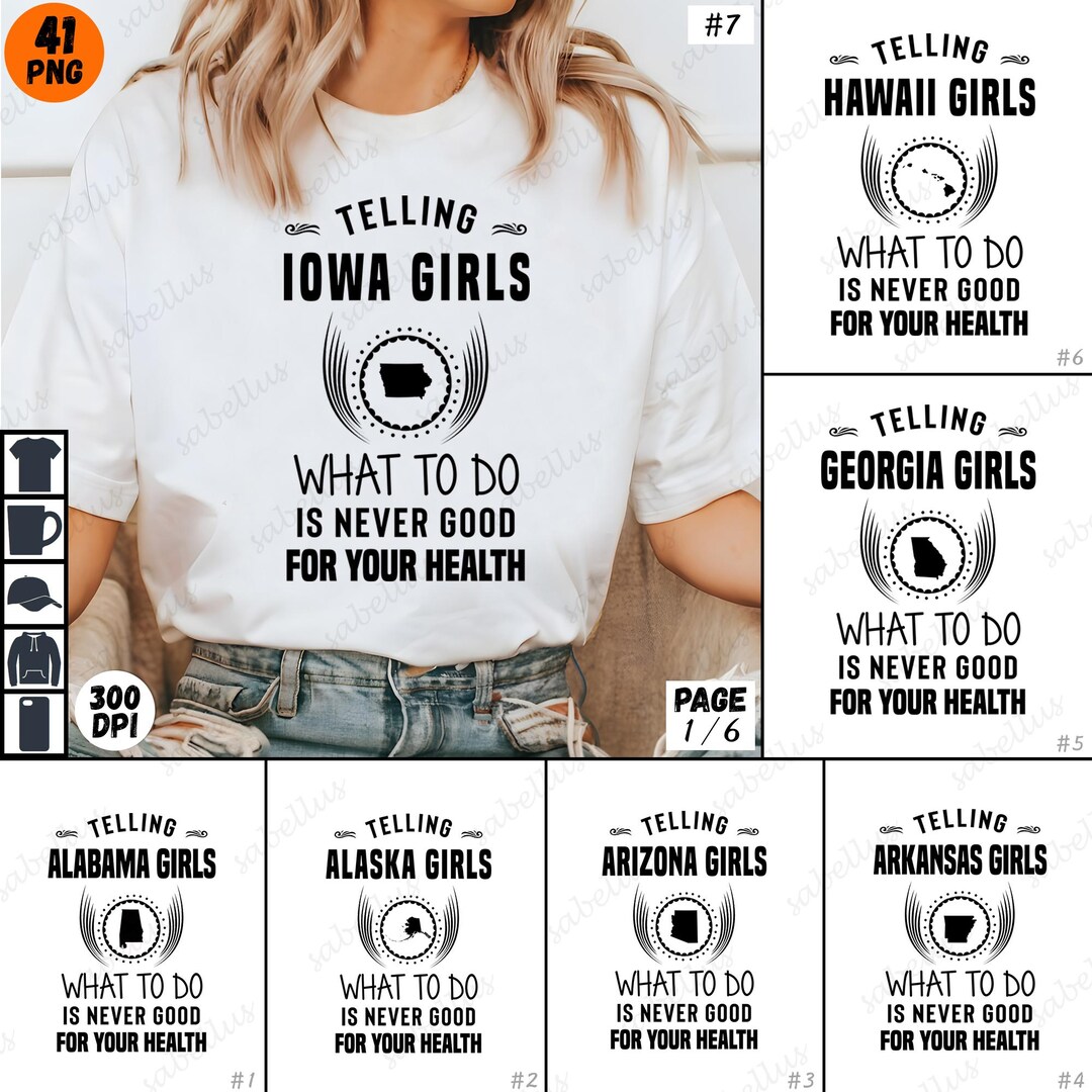 Iowa Girls Quote PNG Bundle, Iowa Shirt Sublimation, Digital Download ...