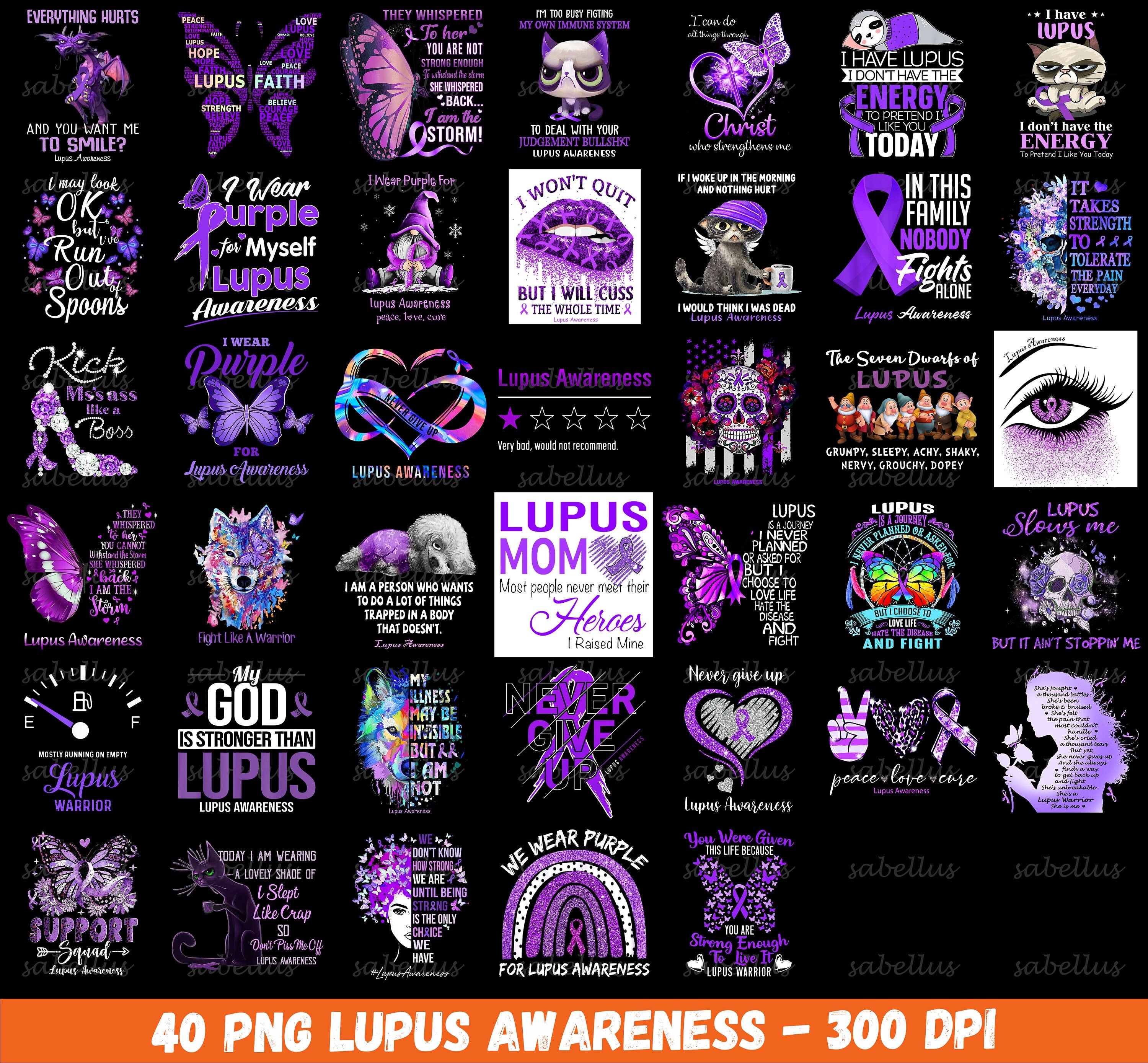 40 Lupus Awareness PNG Bundle, Lupus Cancer Png, Lupus Warrior Png ...