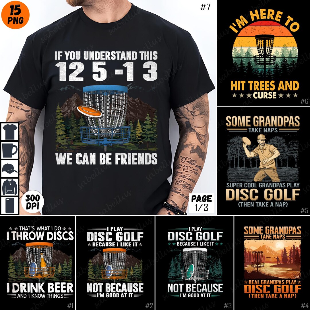 Disc Golf PNG Designs, Sublimation Disc Golf Bundle, Disc Golf Quotes ...